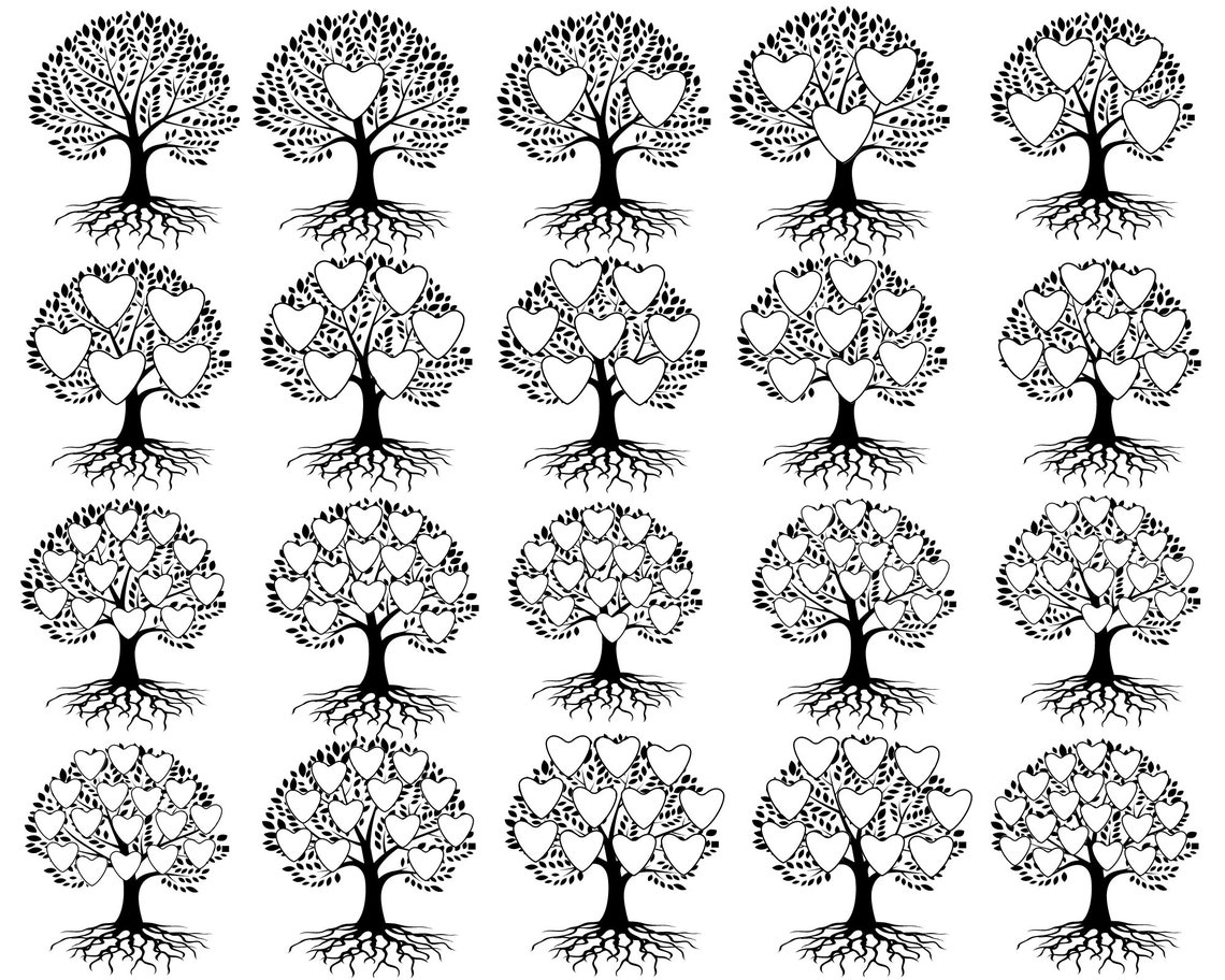 Family Tree With Heart Svg Bundle Family Reunion Svg Family - Etsy