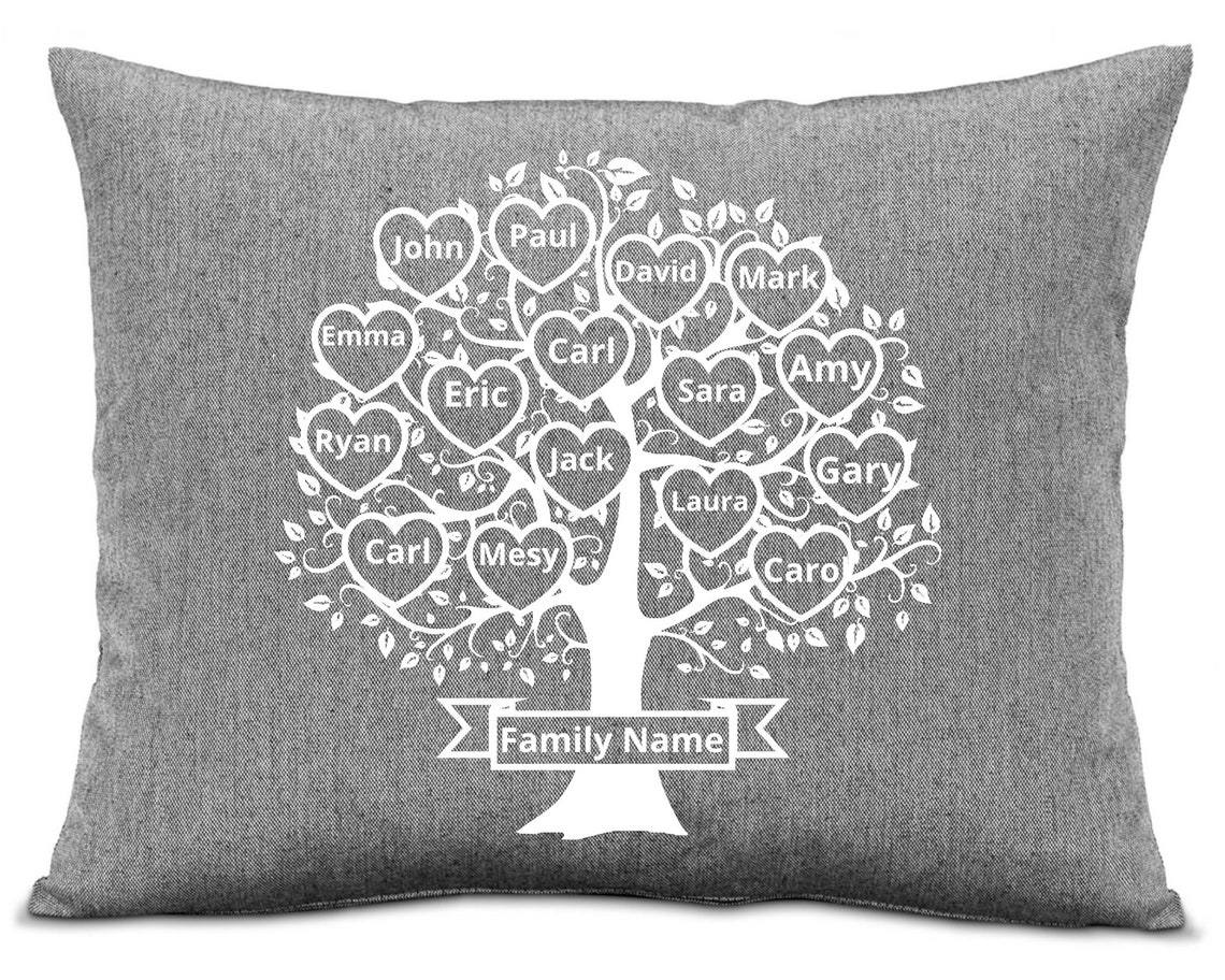 Family Tree Svg 16 Members Tree Split Monogram Family Heart - Etsy