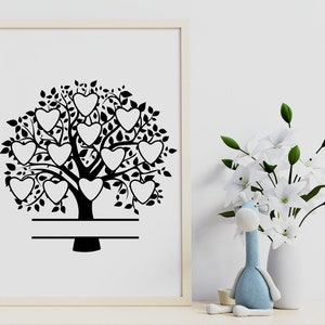 Family Tree Svg 12 Members, Tree of Life Svg, Family Reunion Svg ...