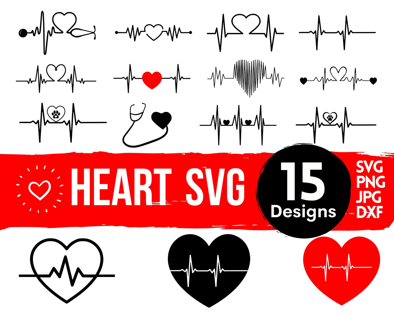 Heart Beat Svg Bundle heart Beat Svg Healthcare Heartbeat - Etsy