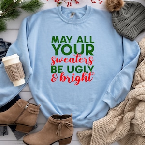 10 Christmas Ugly Sweater Templates, Ugly Sweater Svg, Bundle Svg, Ugly ...