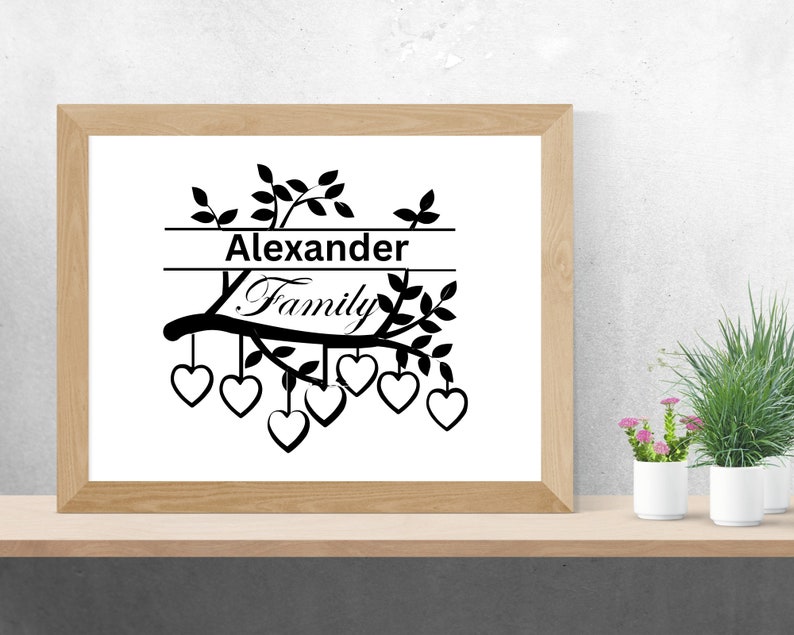 Family Tree Heart SVG Family Reunion Svg 1-7 Members Family - Etsy