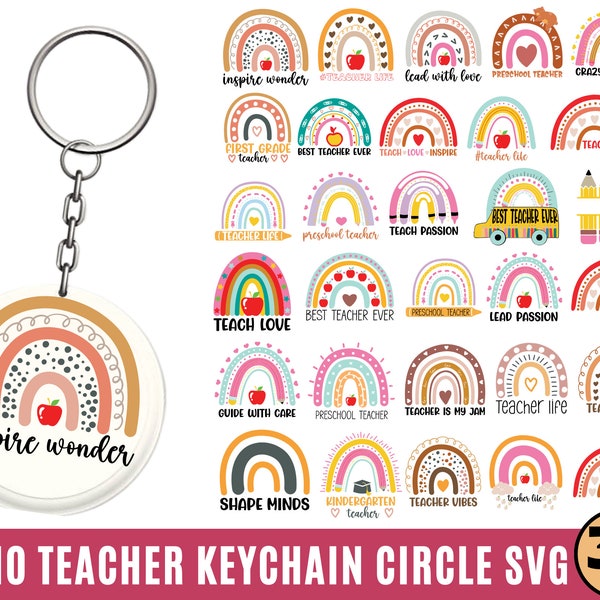 Teacher Keychain - Etsy