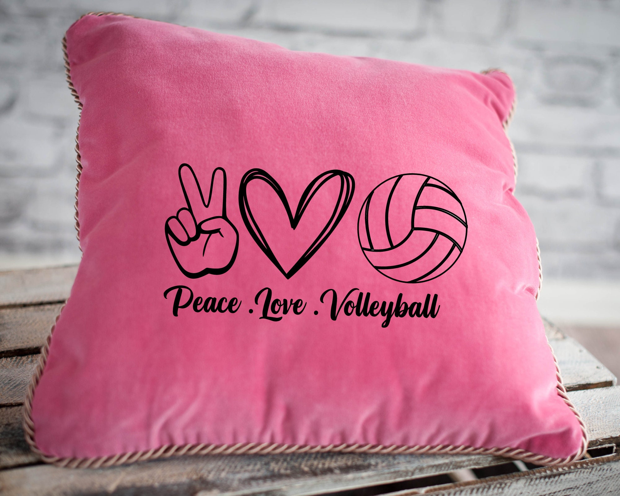 Peace Love Volleyball Svg Volleyball SVG Volleyball - Etsy