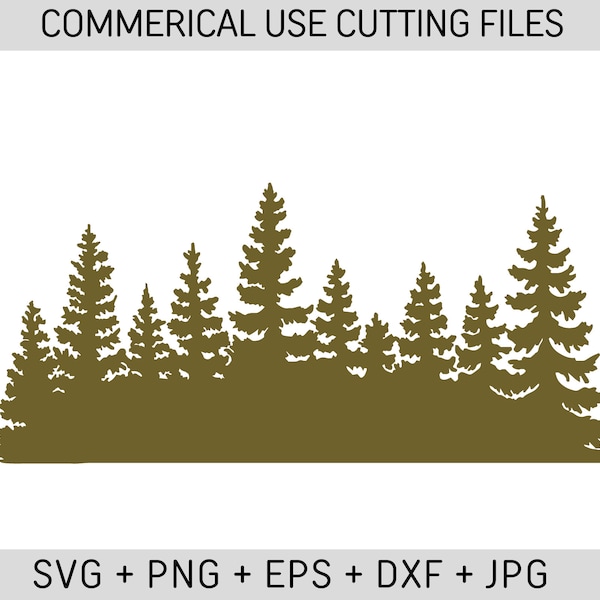 Layered Tree Line Svg - Etsy