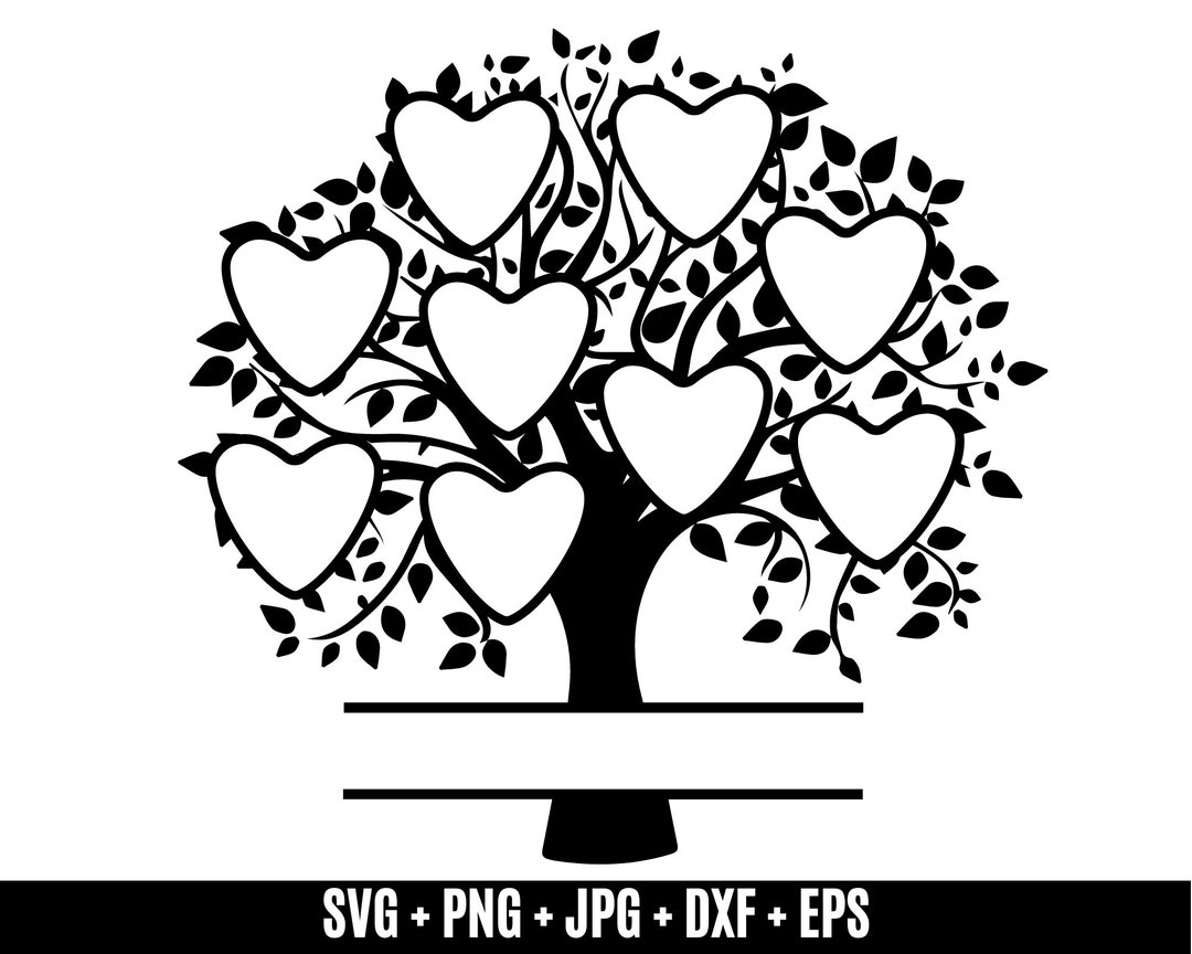 Family Tree Svg 9 Members, Tree of Life Svg, Family Reunion Svg, Family ...