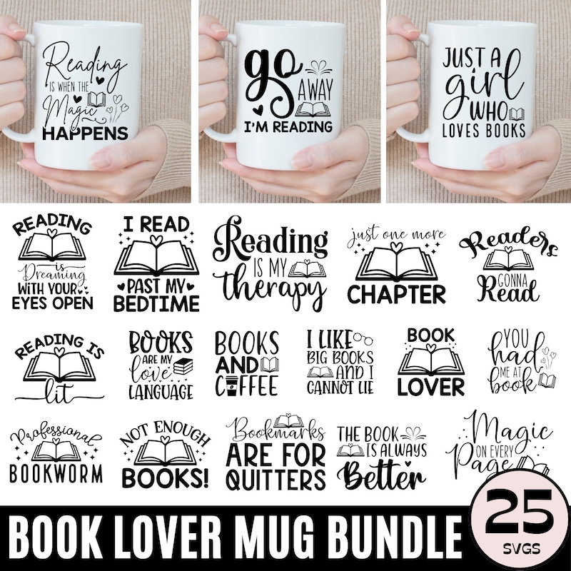 Book Lover Mug - Etsy