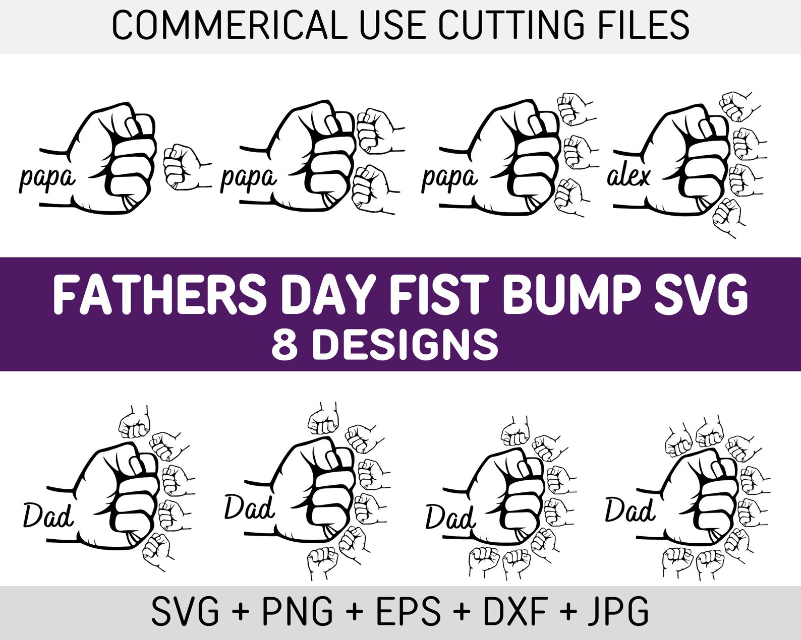 Personalized Father's Day Fist Bump Set, Father's Day Designs, Baby ...