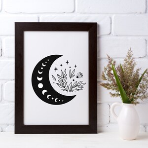 Boho Moon Svg Hand Drawn, Boho Rainbow Svg, Boho Svg, Hippie Svg Bundle ...