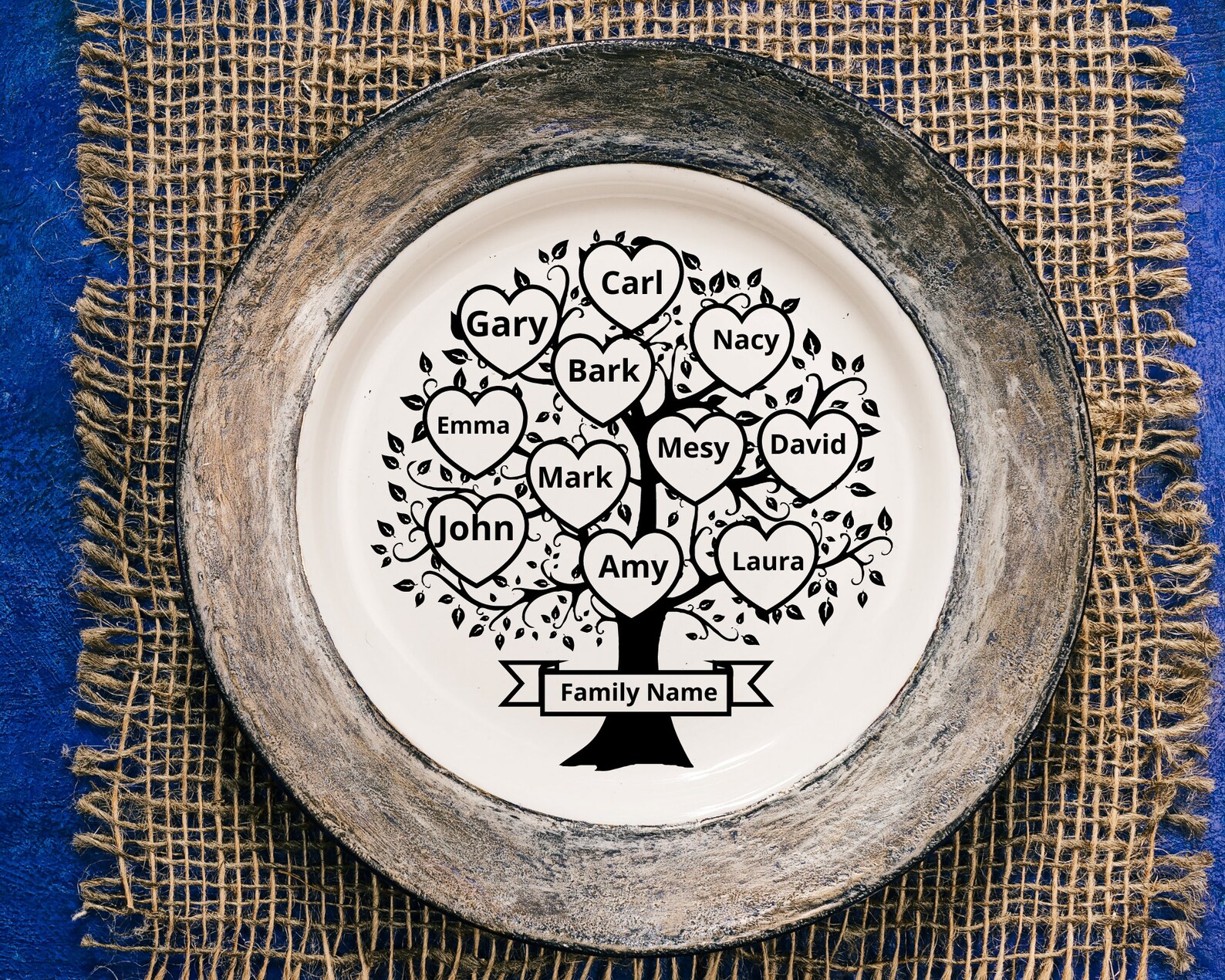 Family Tree 11 Member Svg, Family Reunion Svg, Family Heart Tree Svg ...