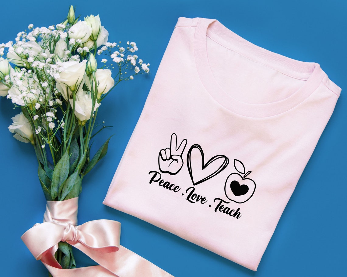 Peace Love Teach Svg Peace Love SVG Teacher Svg Teaching - Etsy