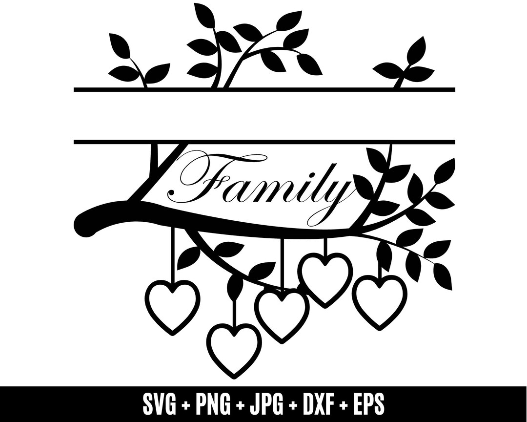 Family Tree Heart SVG, Family Reunion Svg, 1-5 Members Family Svg, Tree ...