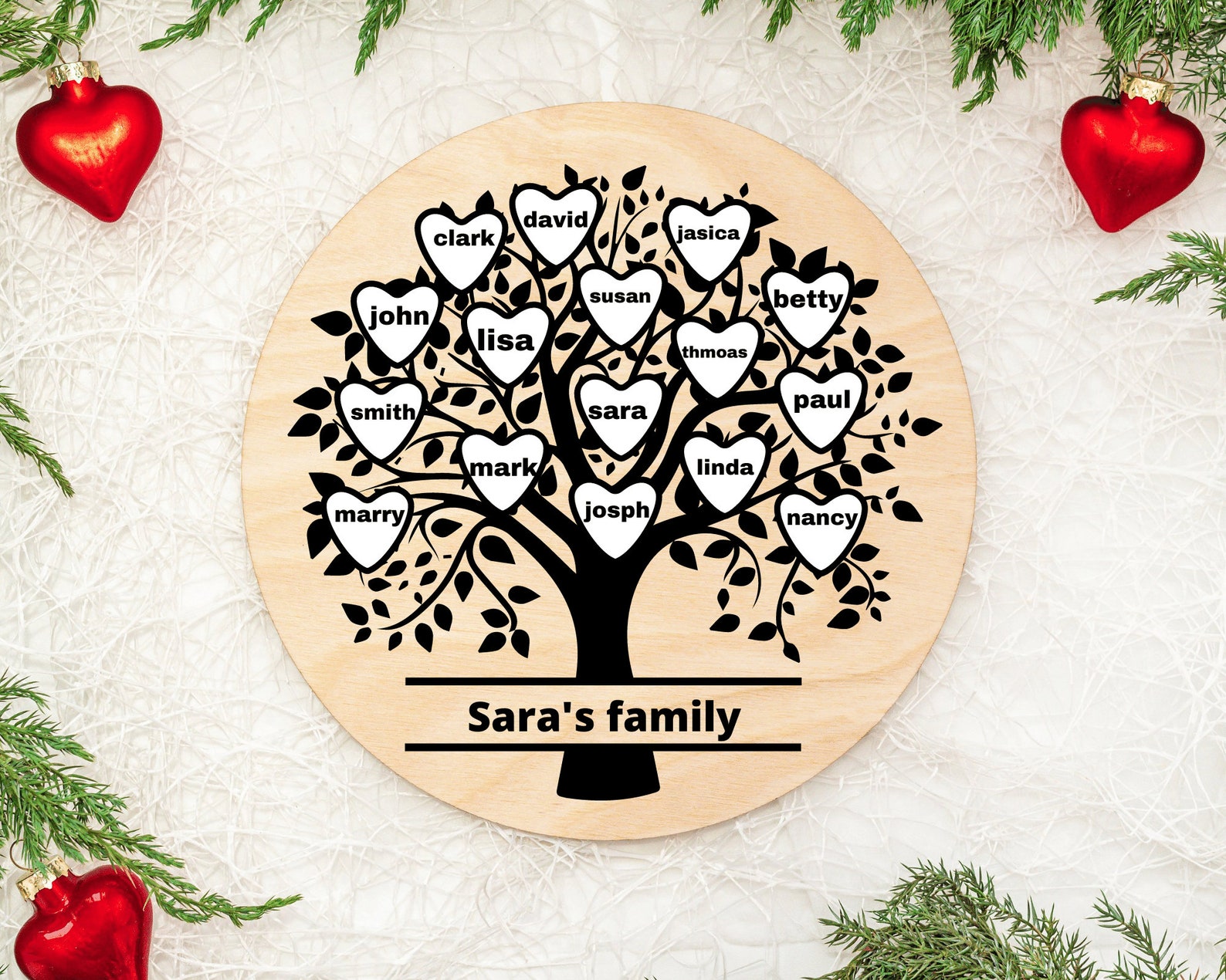 Family Tree Svg 16 Members Family Reunion Svg Custom Family | Etsy