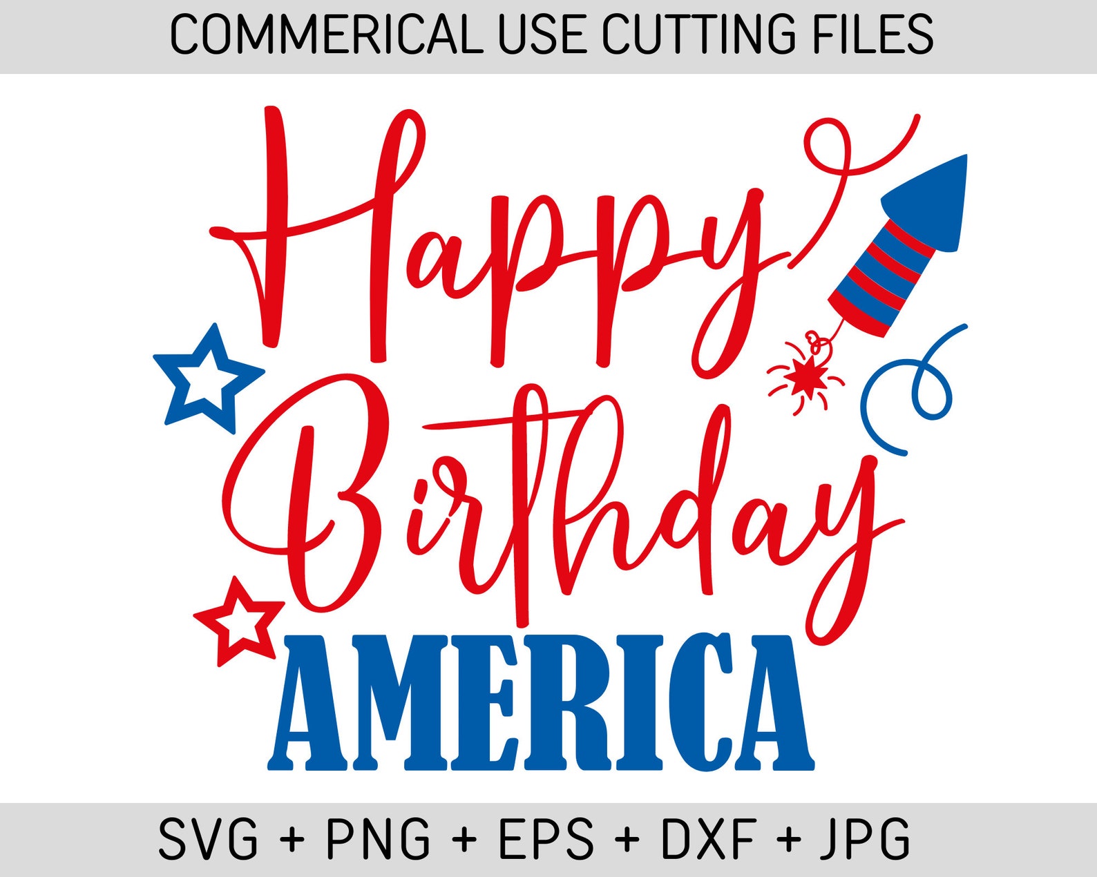 Happy Birthday America Svg 4th of July SVG Fourth of July - Etsy