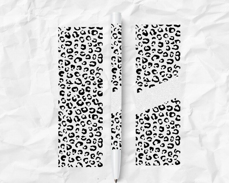 Black Leopard Pen Wraps Svg Pen Wrap Svg Cheetah Pen Wrap - Etsy