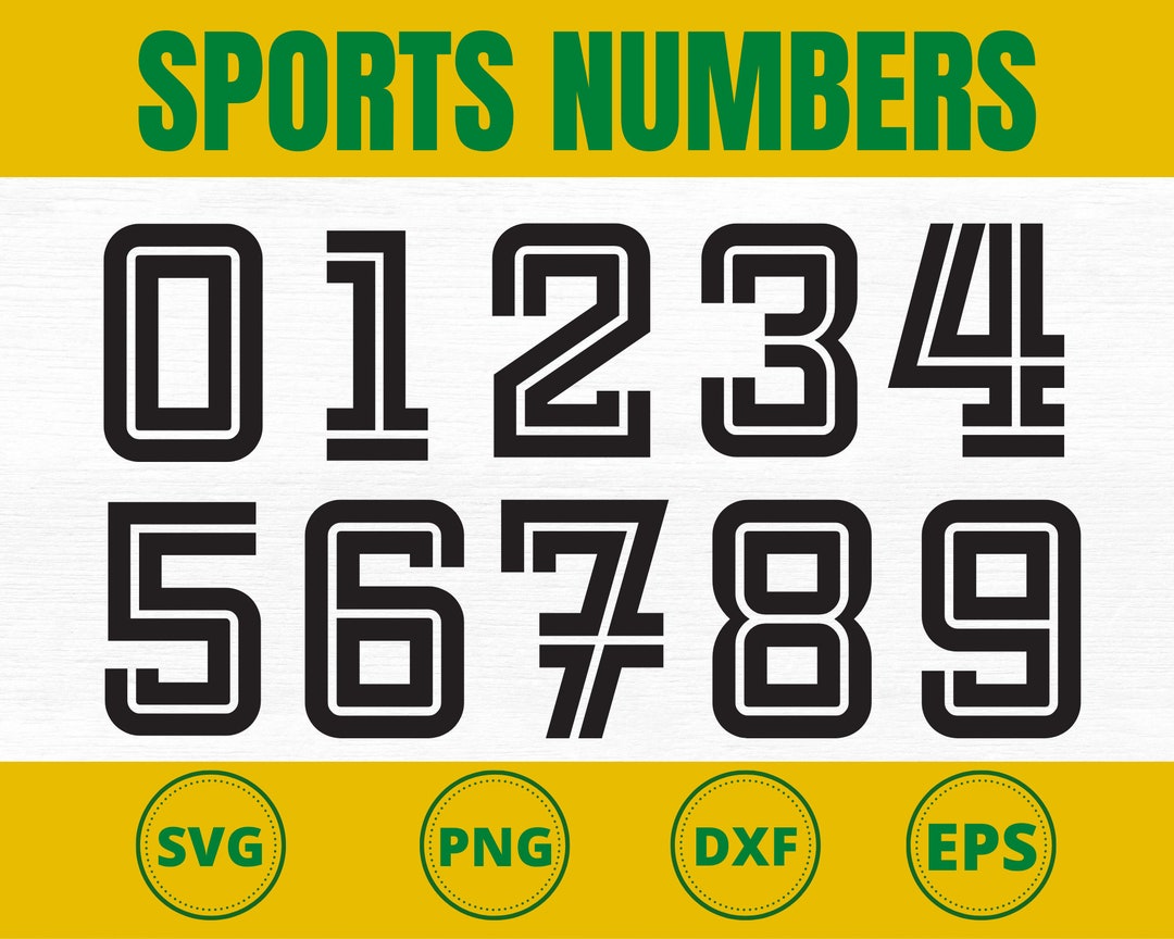 Sport Numbers Svg, Fargo Typeface Jersey Numbers Svg, Football Numbers ...