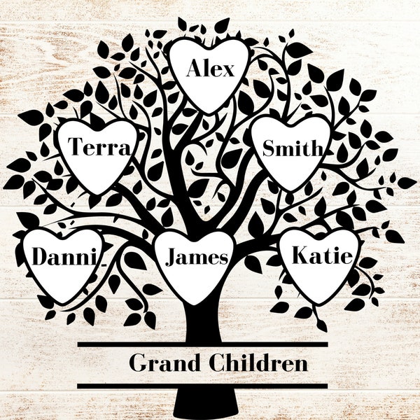 Family Tree Template 6 Members - Etsy