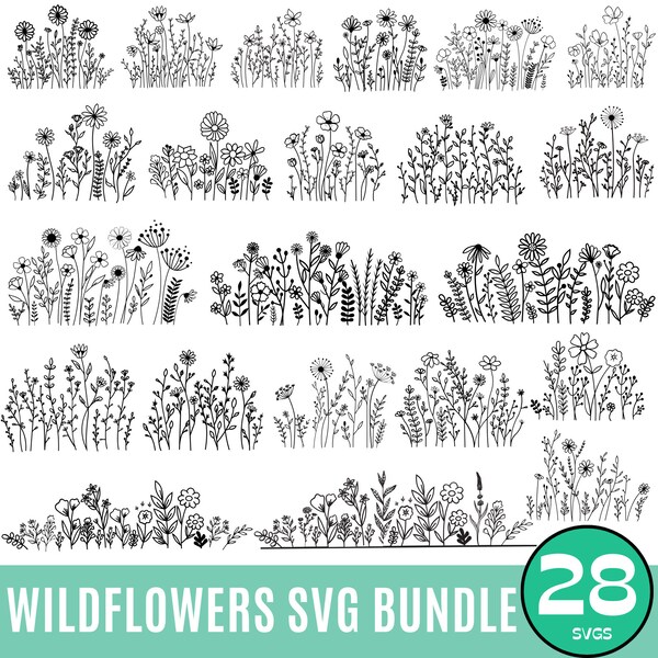 Spring Clipart, Wildflower Clipart, Daisy Clipart, Spring Flowers ...