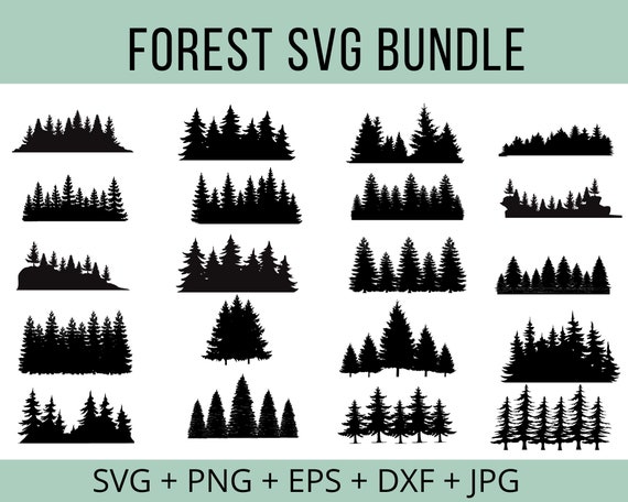 Forest Svg Bundle Pine Tree Bundle Pine Tree Border Svg - Etsy