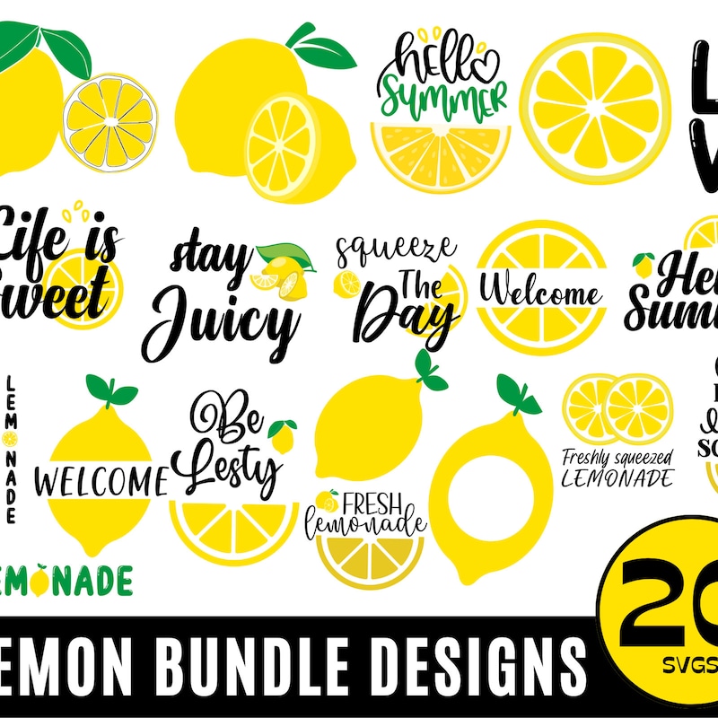Lemon Svg - Etsy
