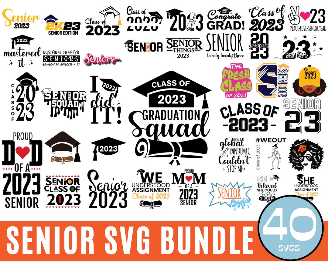 40 Graduation svg Bundle Senior SVG Graduation Shirt - Etsy México