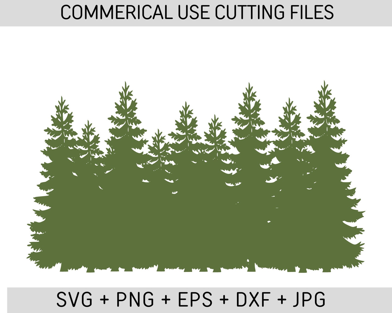 Forest Svg Pine Tree Pine Tree Border Svg Tree Line Svg - Etsy