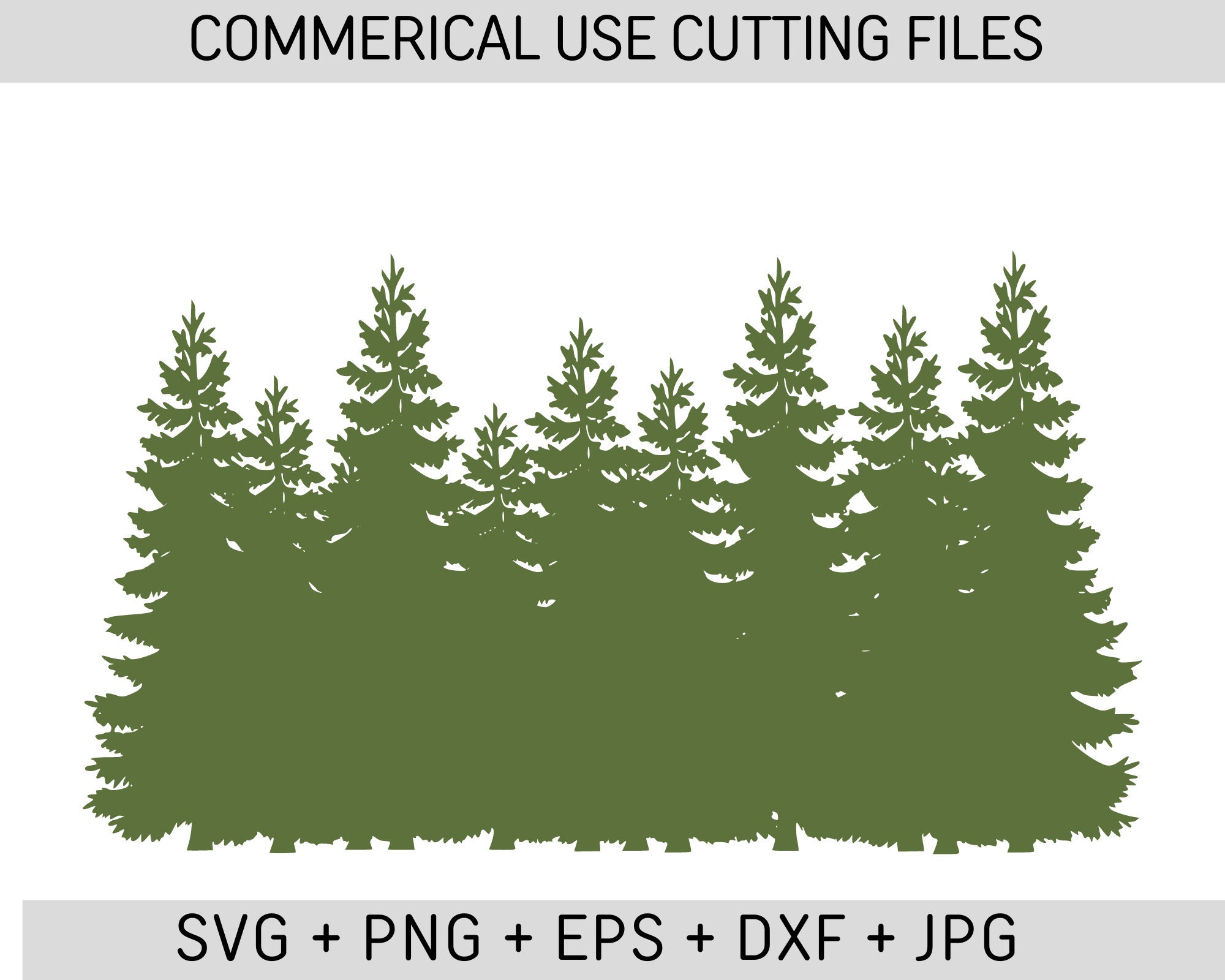 Forest Svg Pine Tree Pine Tree Border Svg Tree Line Svg - Etsy