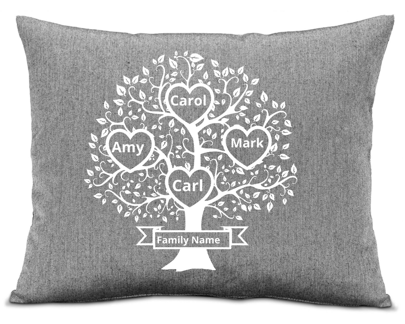 Family Tree Svg 4 Members 4 Family Member Tree Family Heart - Etsy