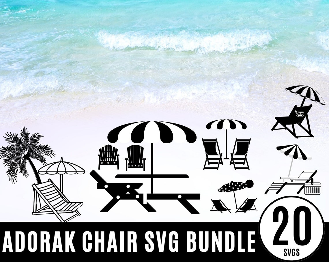 Adirondack Chair SVG Bundle, Beach Chair Svg, Lounge Chair Svg, Muskoka ...