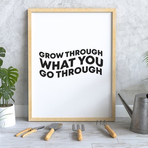 Boho Svg Grow Through What You Go Through SVG Boho Moon Svg - Etsy