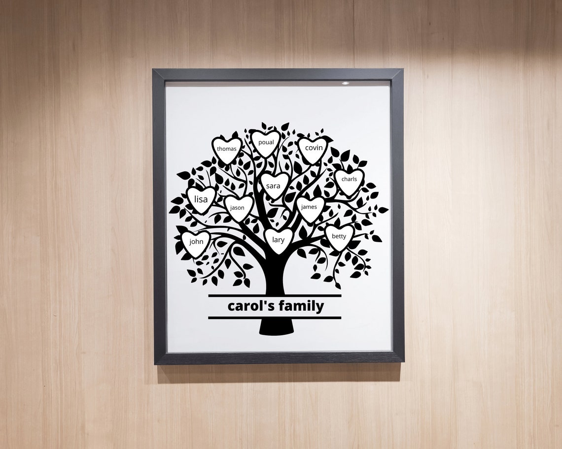 Family Tree 11 Member Svg Family Reunion Svg Custom Family | Etsy