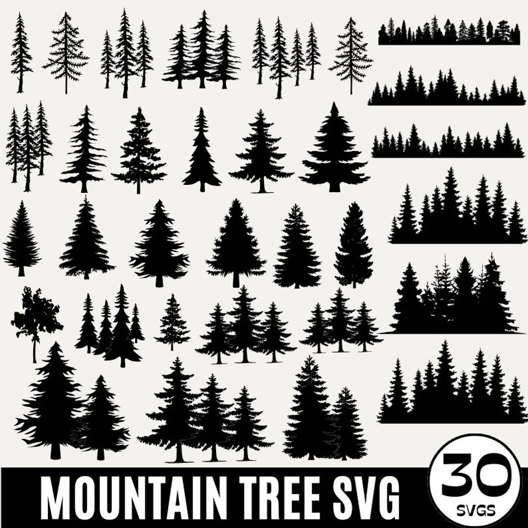 30 Mountain Forest SVG Bundle, Forest Tree Svg, Forest Svg, Palm Tree ...