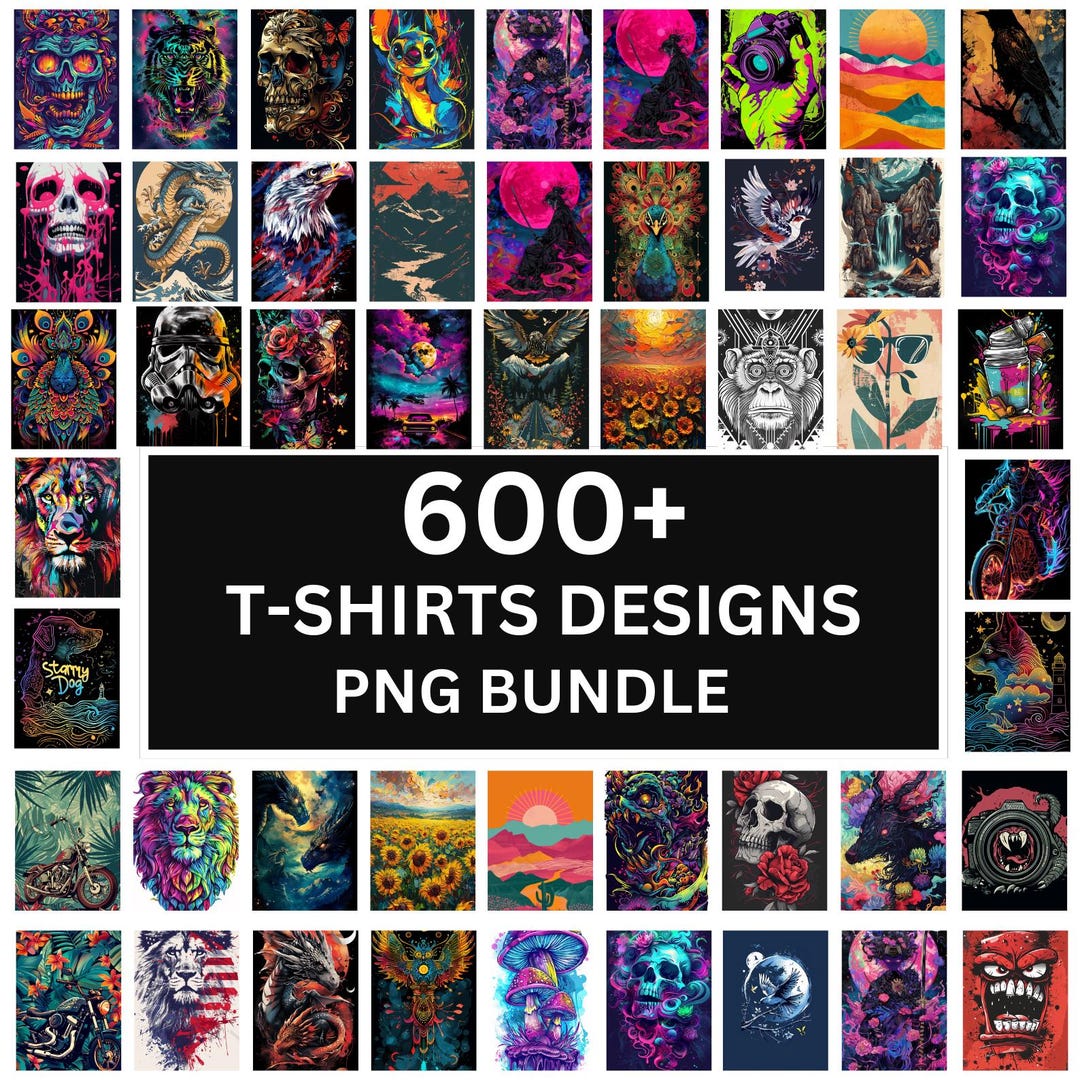 600 T Shirt Designs Bundle, Unique T Shirts Png, T-shirts for Men ...
