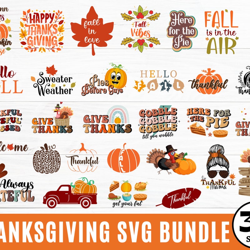 Thanksgiving Svg - Etsy