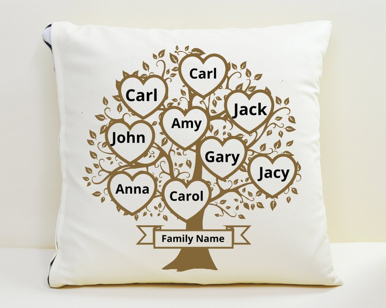 Family Tree Svg 9 Members Family Heart Tree Svg Family | Etsy