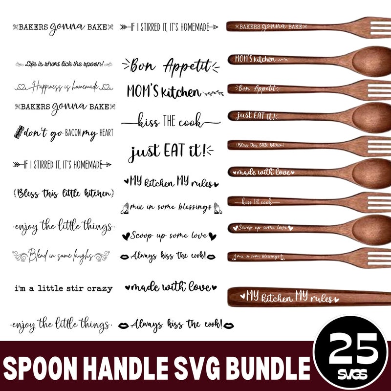 Wooden Spoon Svg - Etsy