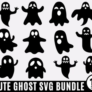Cute Ghosts SVG Bundle, Halloween Svg, Ghosts Svg Bundle, Ghost Svg ...