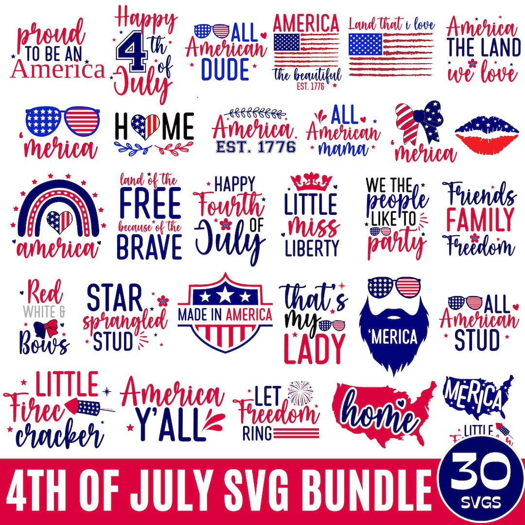 4th of July SVG Bundle, Fourth of July, Independence Day Svg, 4th of ...