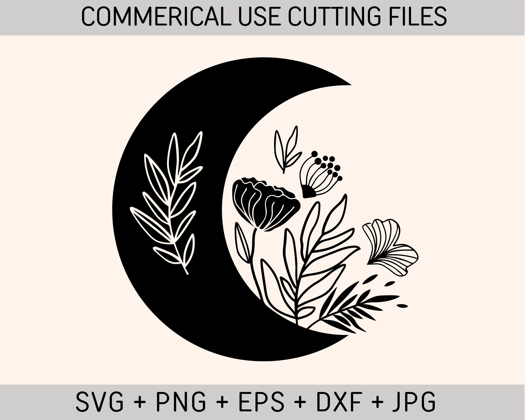 Boho Moon Svg Hand Drawn Boho Rainbow Svg Boho Svg Hippie - Etsy