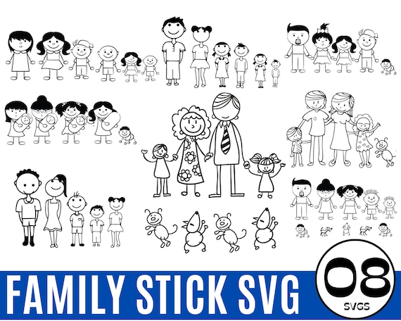 Stick Family Clip Art