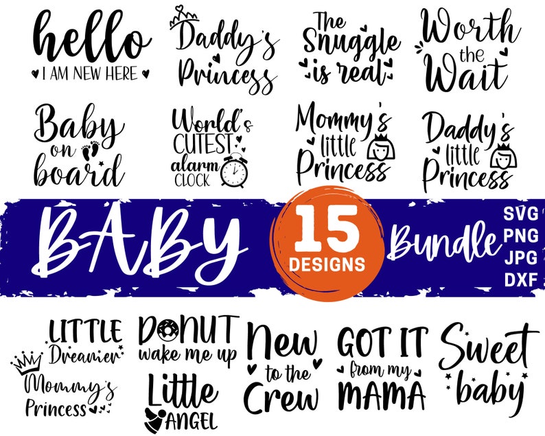 Bébé SVG Bundle bébé mignon disant svg svg bébé drôle Baby - Etsy France