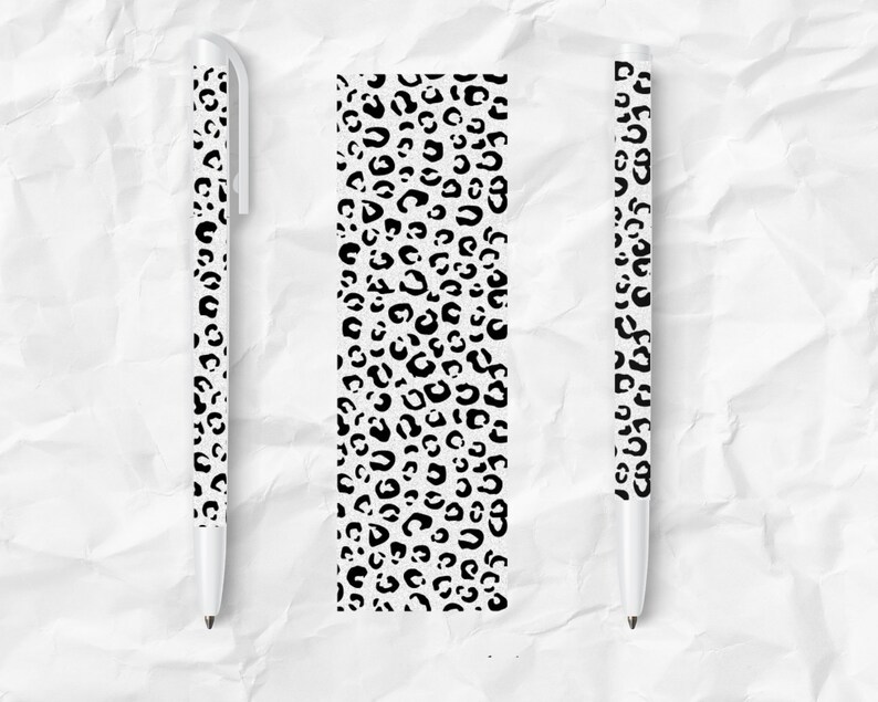 Black Leopard Pen Wraps Svg Pen Wrap Svg Cheetah Pen Wrap - Etsy
