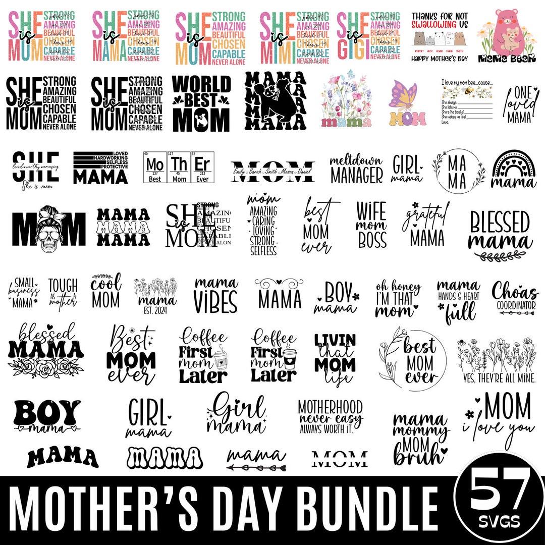 She is Mom Svg, Blessed Mom Png, Retro Mother PNG, Mom Shirt, Mom Life ...