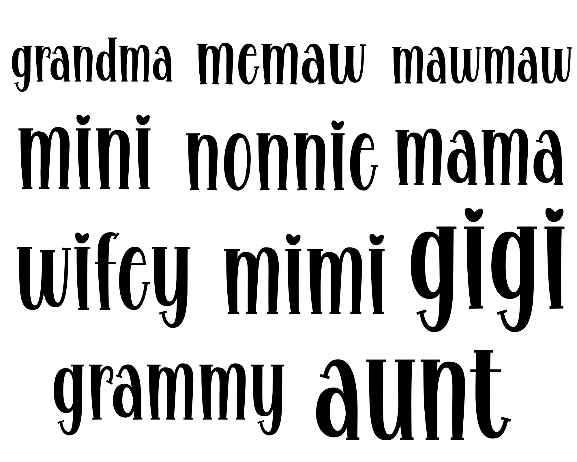 Heart Hand SVG Bundle Heart Svg Bundle Memaw Nonnie Aunt - Etsy