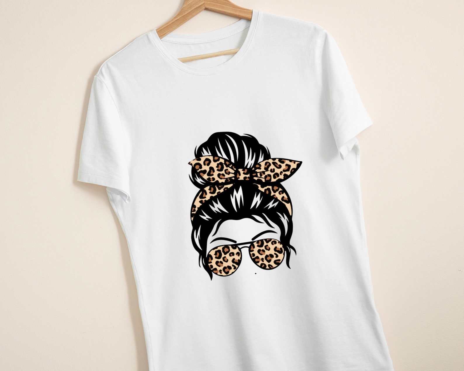 Leopard Mom Svg American Mom Svg Moms Life Svg Messy Bun - Etsy