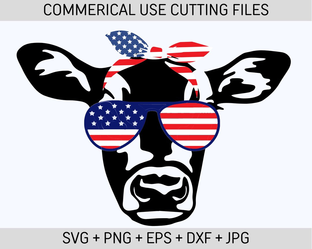 Cow July 4th America Summer Sublimation PNG, Highland Cow, Independence ...