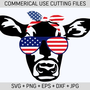 Cow July 4th America Summer Sublimation PNG, Highland Cow, Independence ...