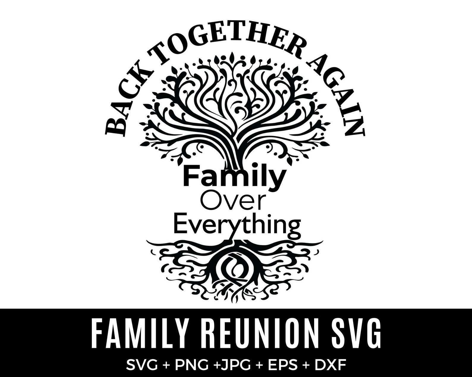 Family Reunion Svg Family Tree With Quotation Svg Tree of - Etsy
