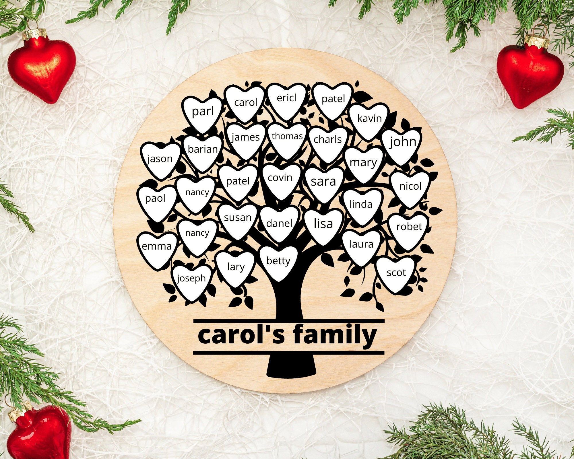 Family Tree Svg 30 Members Family Reunion Svg Custom Family | Etsy