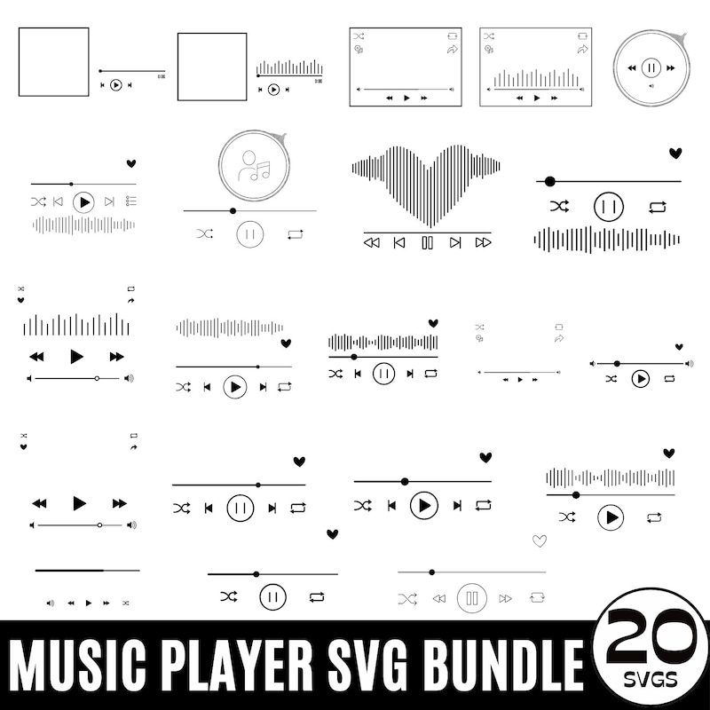 Music Player Svg - Etsy